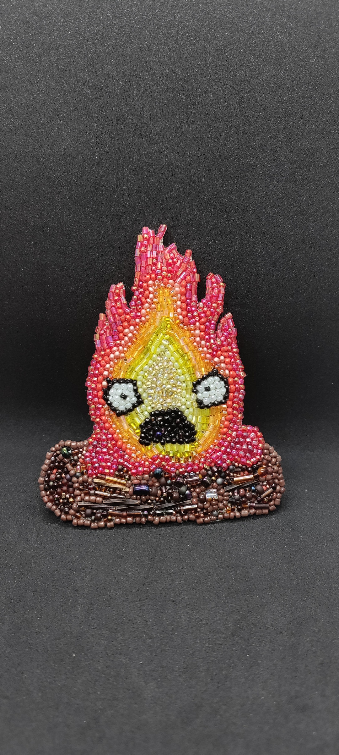 Calcifer the Fire Demon Brooch - Etsy