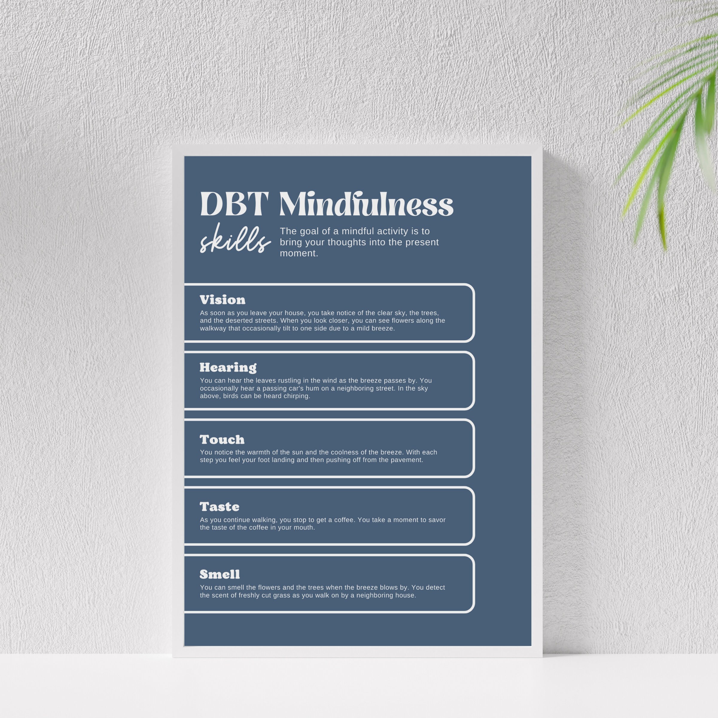 DBT Poster, DBT Mindfulness Skills Poster for Therapy Office Decor ...