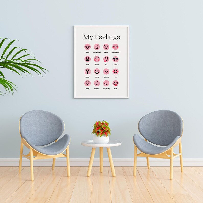 Therapy Office Decor, My Feelings and Emotions Poster, Therapist Decor ...