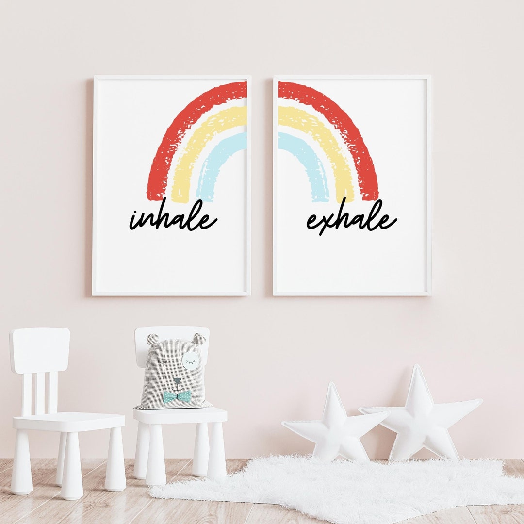 Therapy Office Decor Posters, Inhale Exhale Therapy Posters, for ...