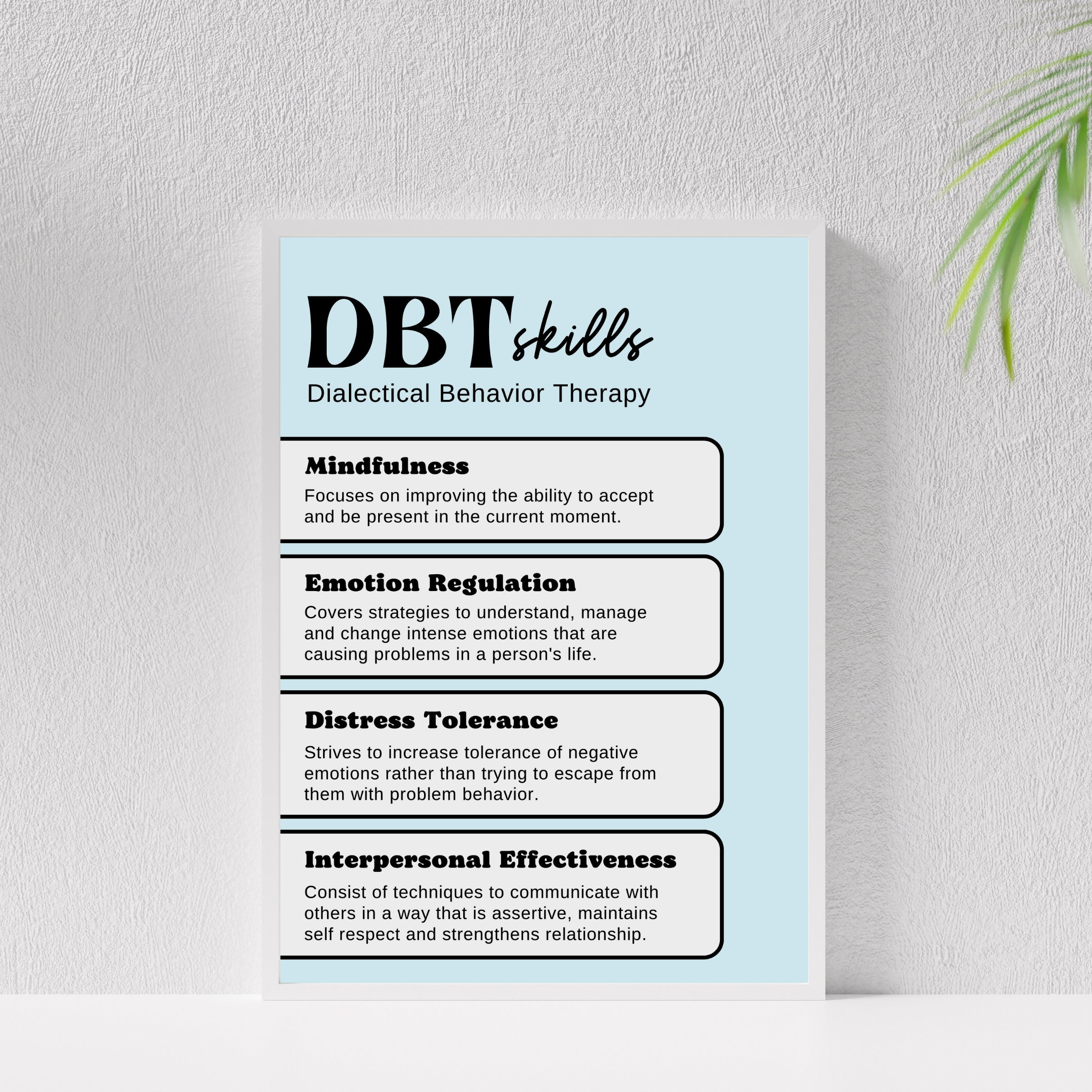 DBT Poster DBT Skills Poster for Therapy Office Decor - Etsy Australia