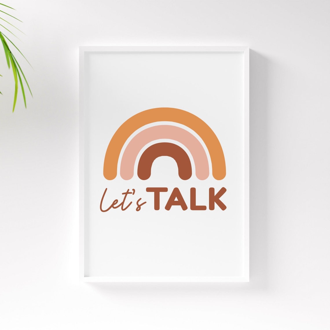 Let's Talk Poster Boho Calming Color for Speech Therapy - Etsy