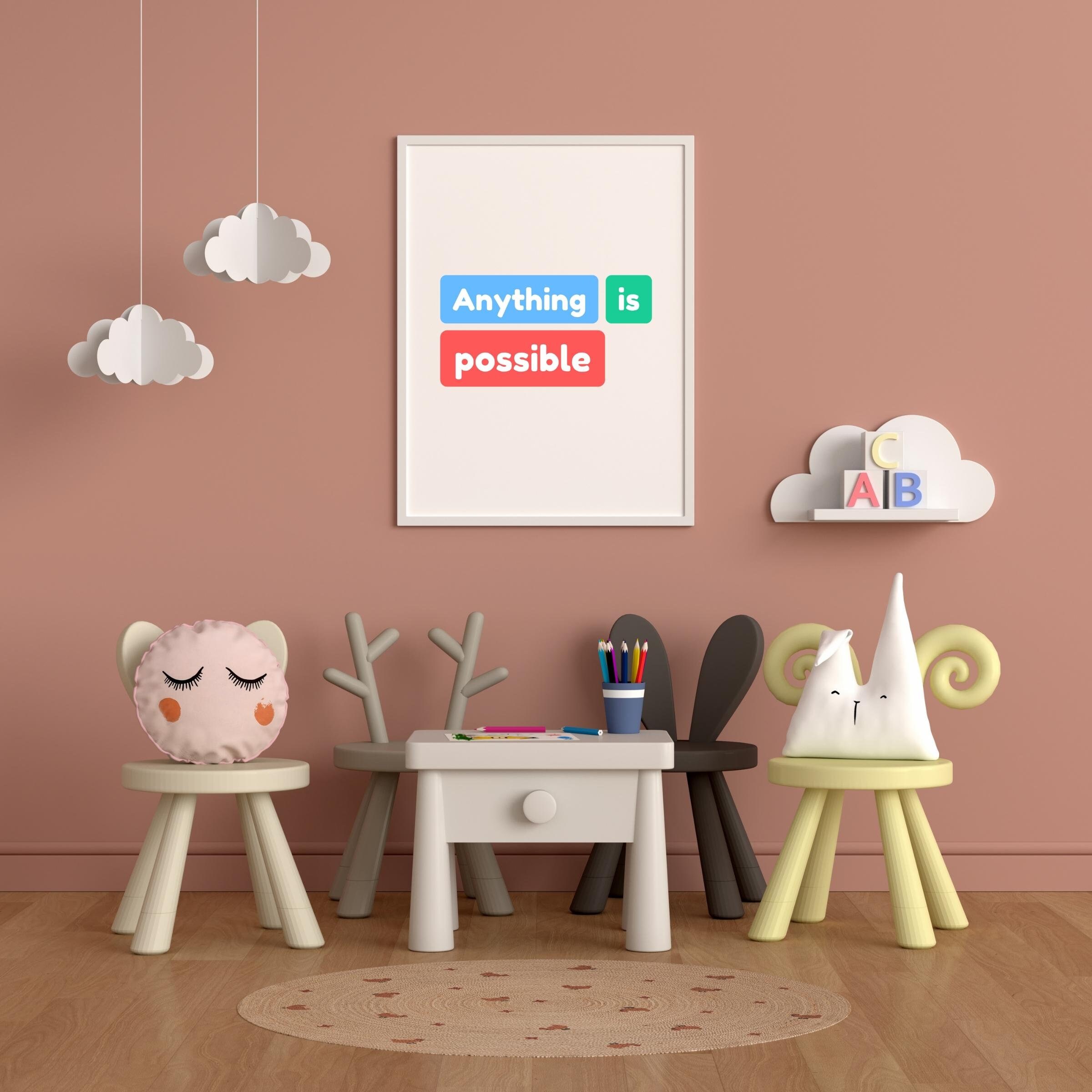 4 Kids Affirmation Wall Art Bundle Positive Affirmation for - Etsy