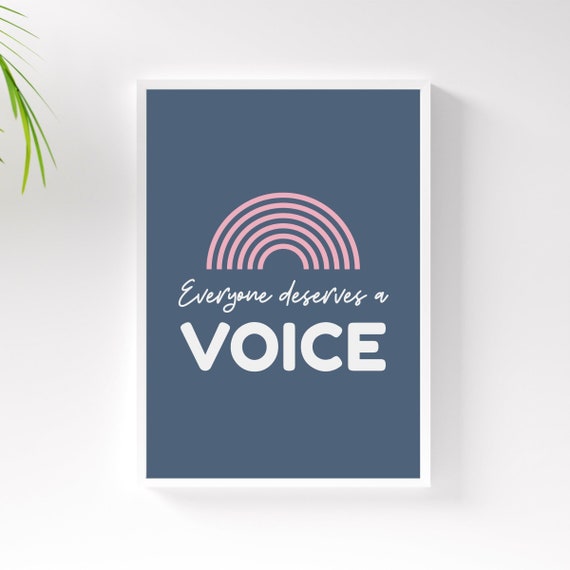 Everyone Deserves a Voice Poster for Speech Therapy Office - Etsy