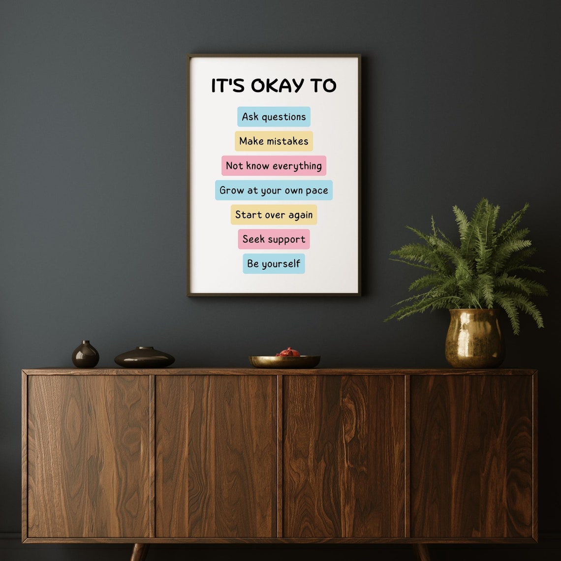 It's Okay School Counseling Signs Posters, Counselor Sign, Psychologist ...
