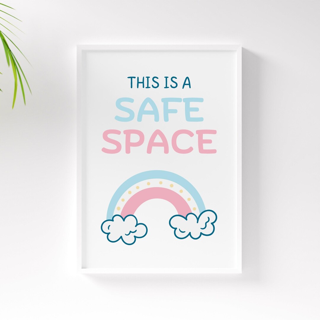 School Counseling Office Decor, This is a Safe Space Poster, Therapy ...