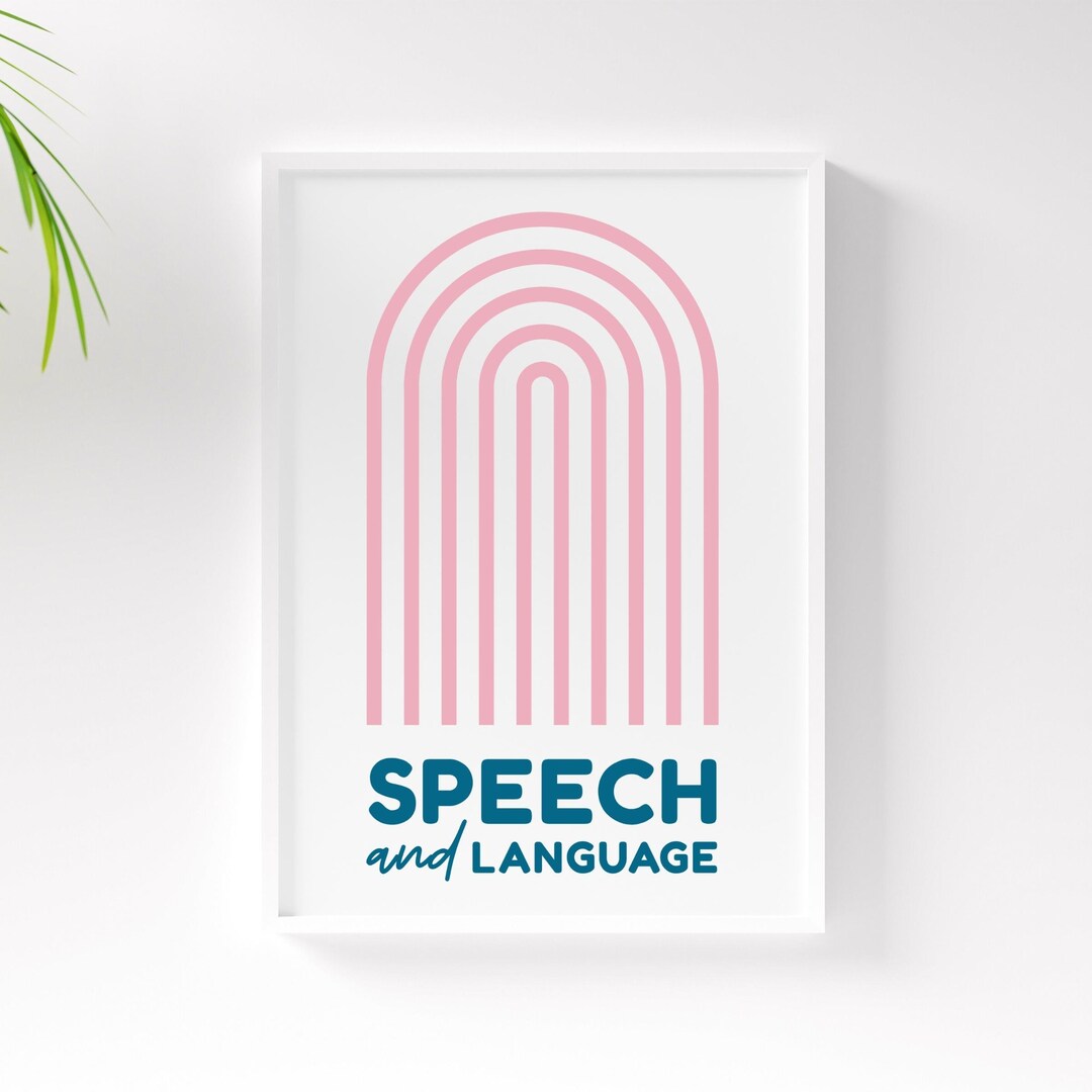 Speech and Language Poster for Speech Therapy Decor, Therapy Office ...