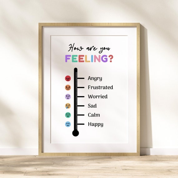 Calm Down Corner Poster How Are You Feeling Wall Art Decor - Etsy