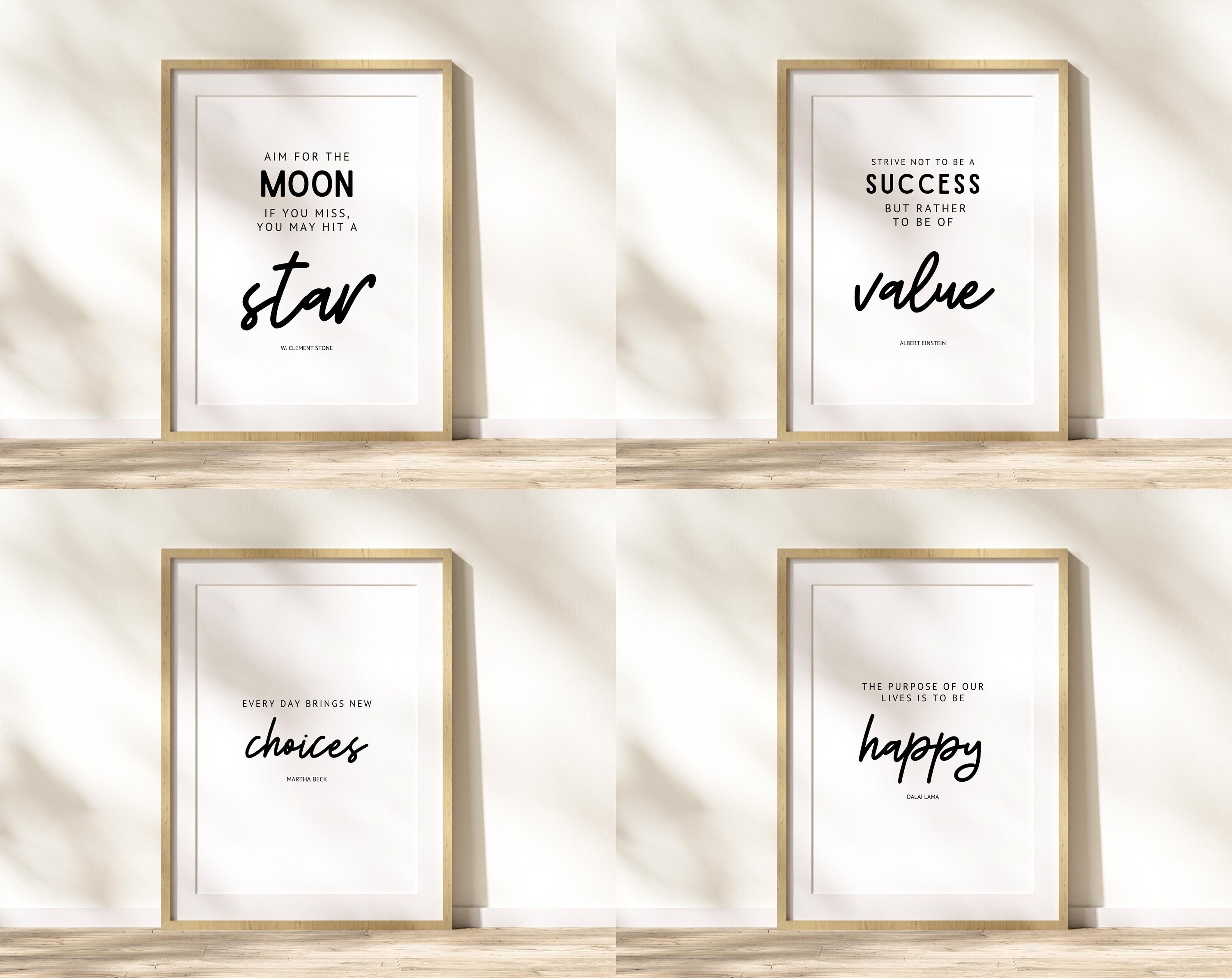 20 Motivational Quote Posters, Motivational Wall Art, Perfect for All ...