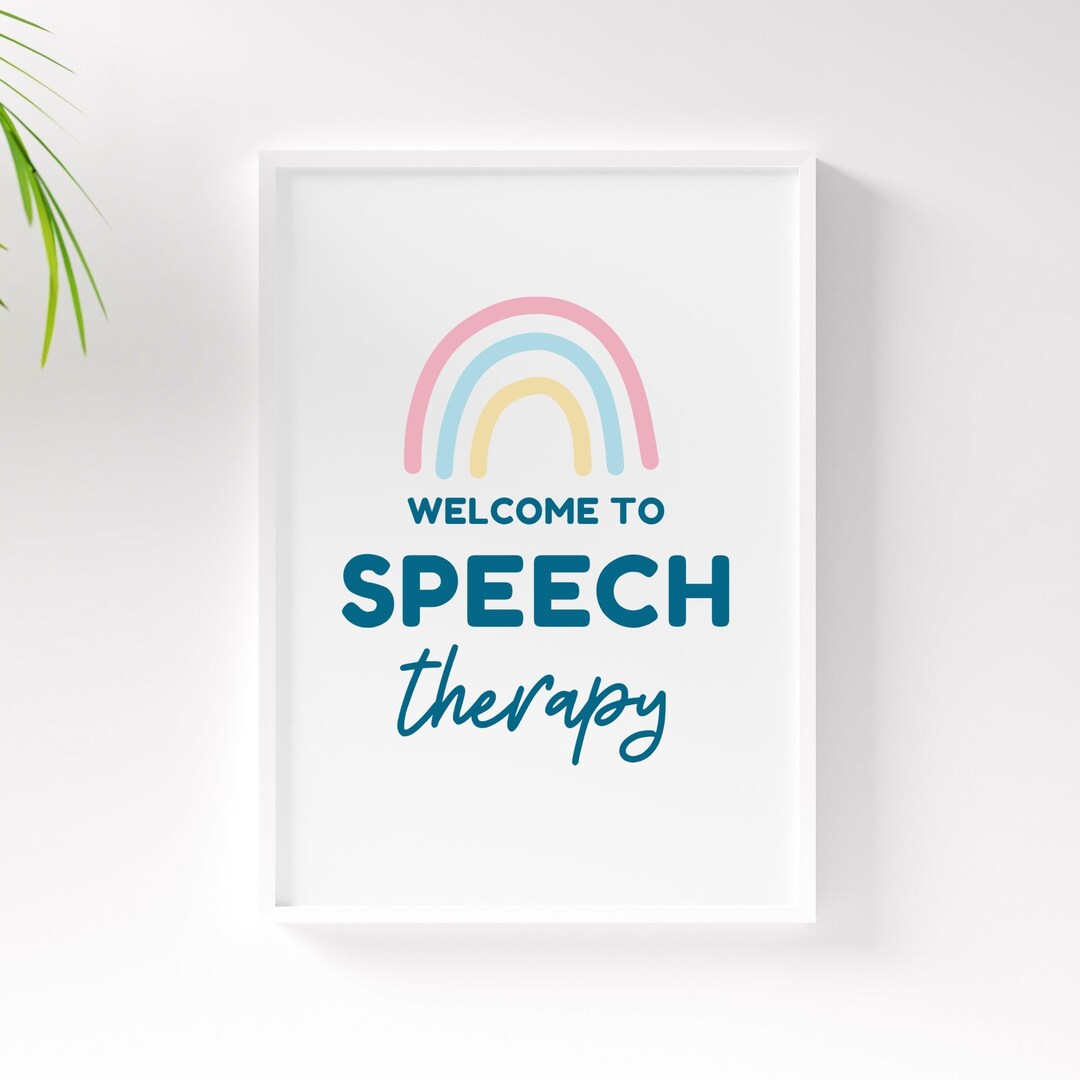 Welcome to Speech Therapy Poster for Therapy Office Decor, Counseling ...