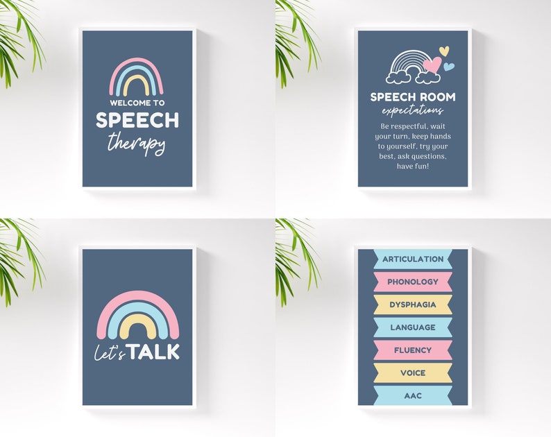 Set of 14 Speech Therapy Poster for Speech Therapy Decor - Etsy