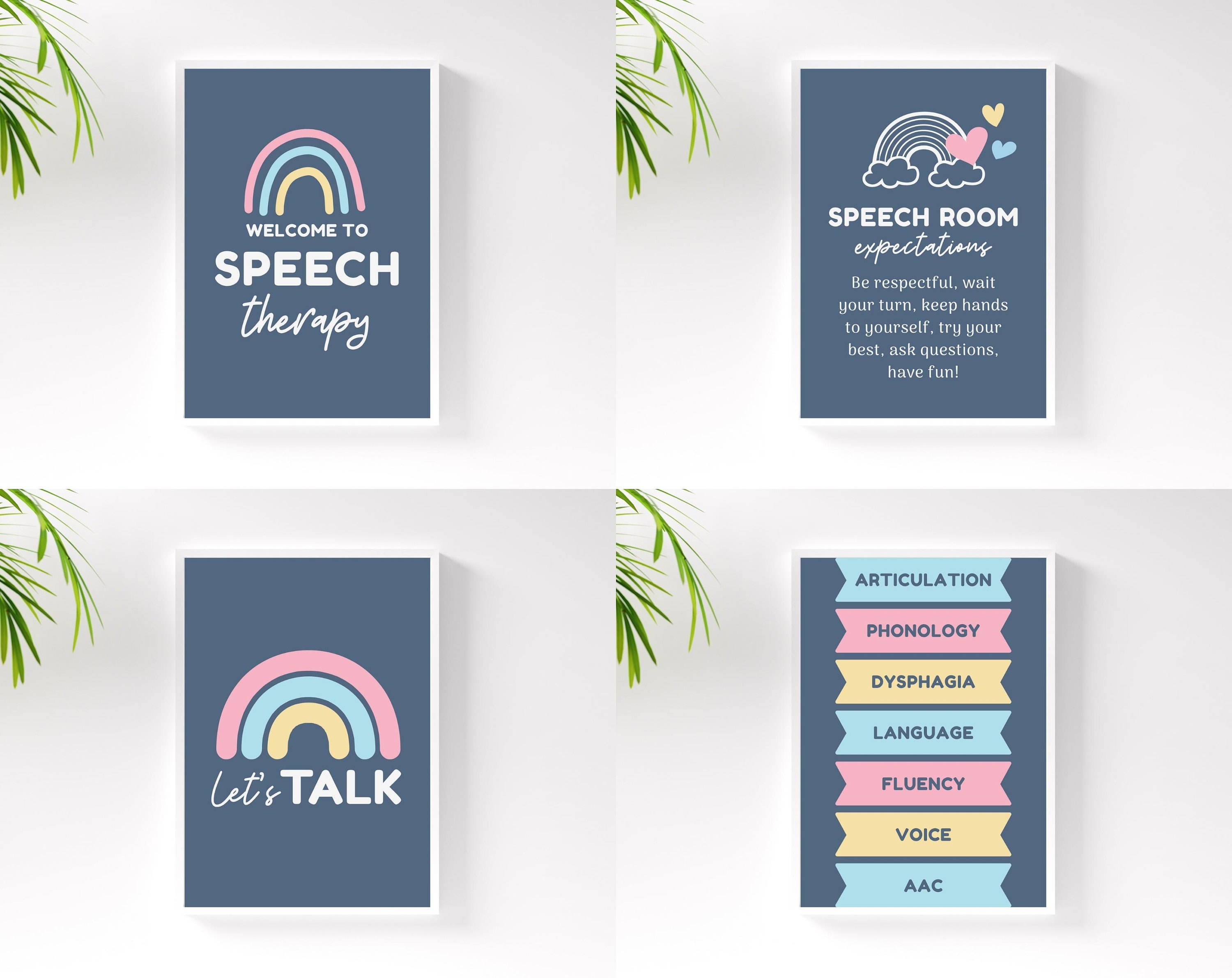 Set of 14 Speech Therapy Poster for Speech Therapy Decor - Etsy