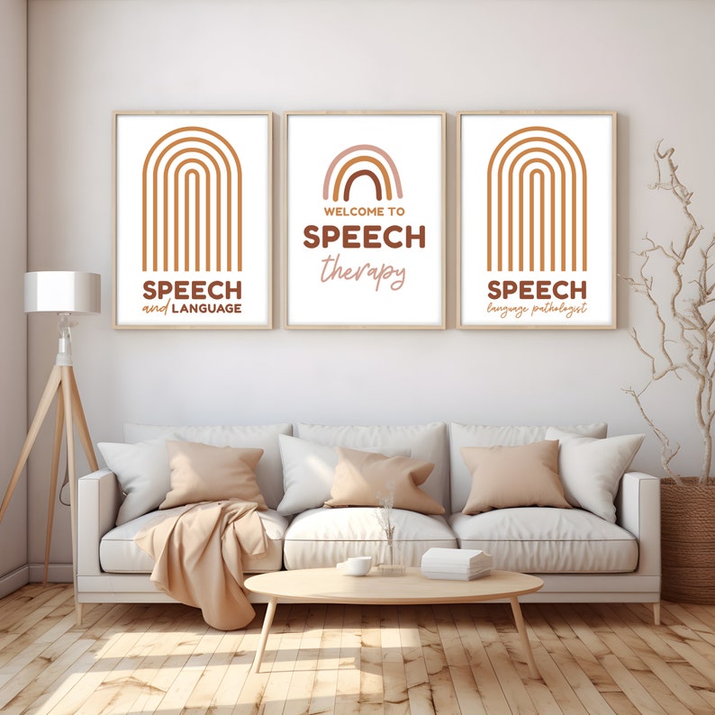 SLP Office Decor, Set of 3 Speech Therapy Room Poster, Pathologist ...