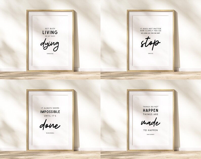 20 Motivational Quote Posters, Motivational Wall Art, Perfect for All ...
