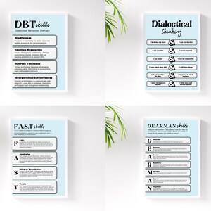 Set of 9 DBT Posters, Dialectical Behavior Therapy Room Decor - Etsy