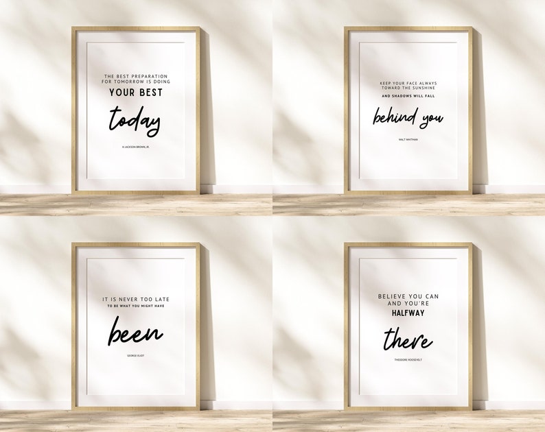 20 Motivational Quote Posters, Motivational Wall Art, Perfect for All ...