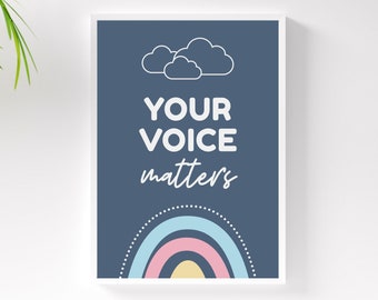 Your Words Matter Digital Download, Speech Therapy Decor,slp Gifts ...