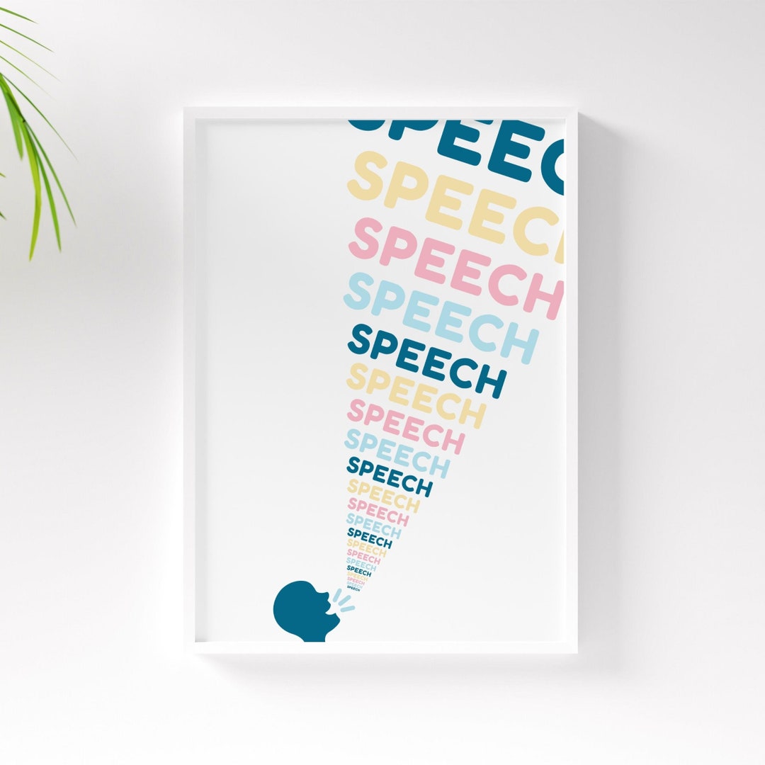 Speech Therapy Poster for Therapy Office Decor, Counseling Office Decor ...