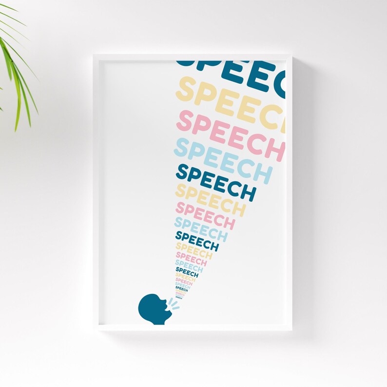 Speech Therapy Poster for Therapy Office Decor, Counseling Office Decor ...