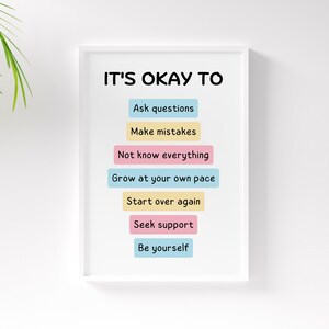 It's Okay School Counseling Signs Posters, Counselor Sign, Psychologist ...