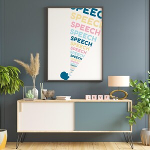 Speech Therapy Poster for Therapy Office Decor, Counseling Office Decor ...
