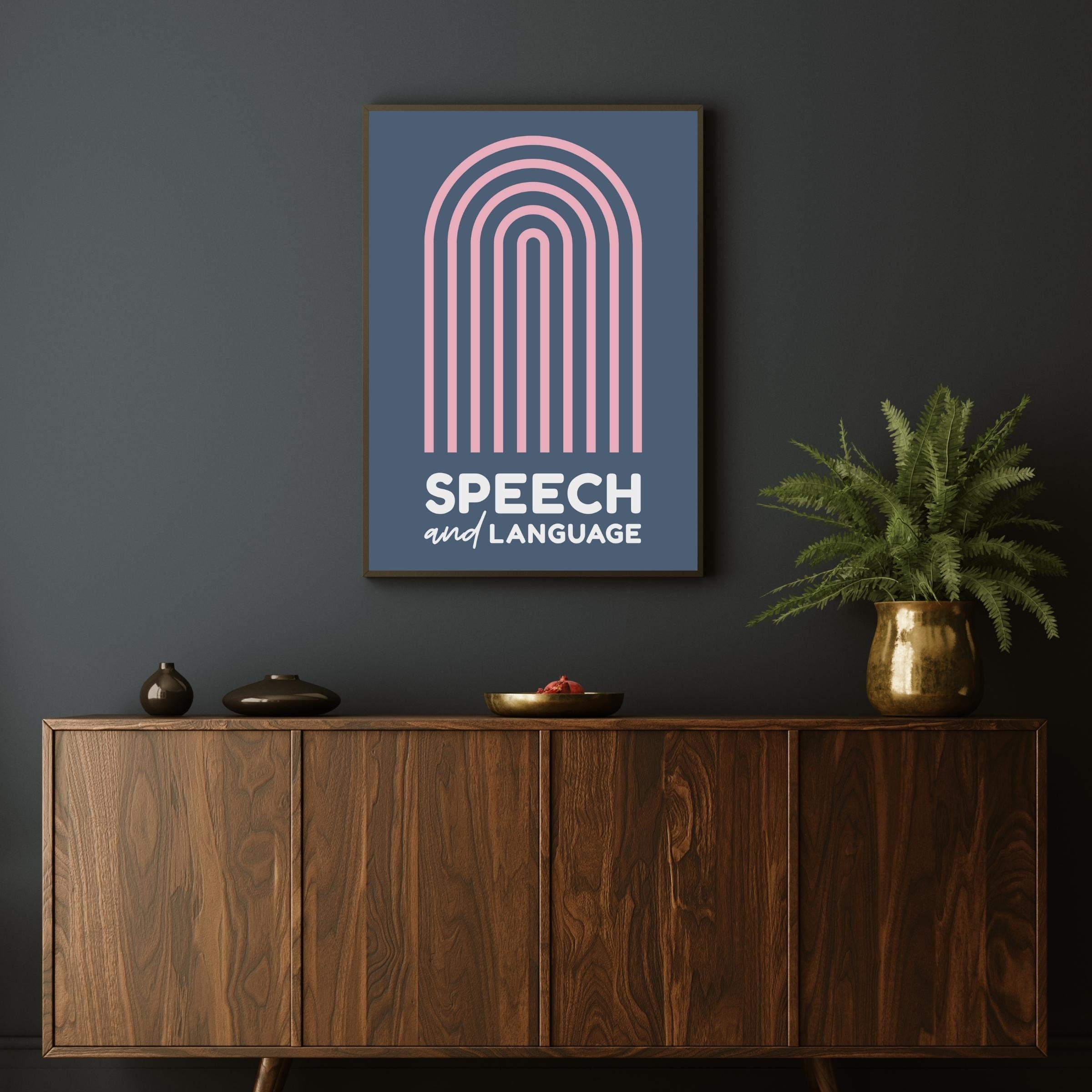 Speech and Language Poster for Speech Therapy Decor - Etsy