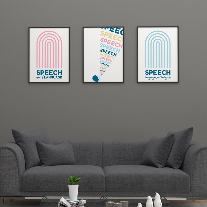 Set of 3 Speech Therapy Poster for Speech Room Decor, Therapy Office ...