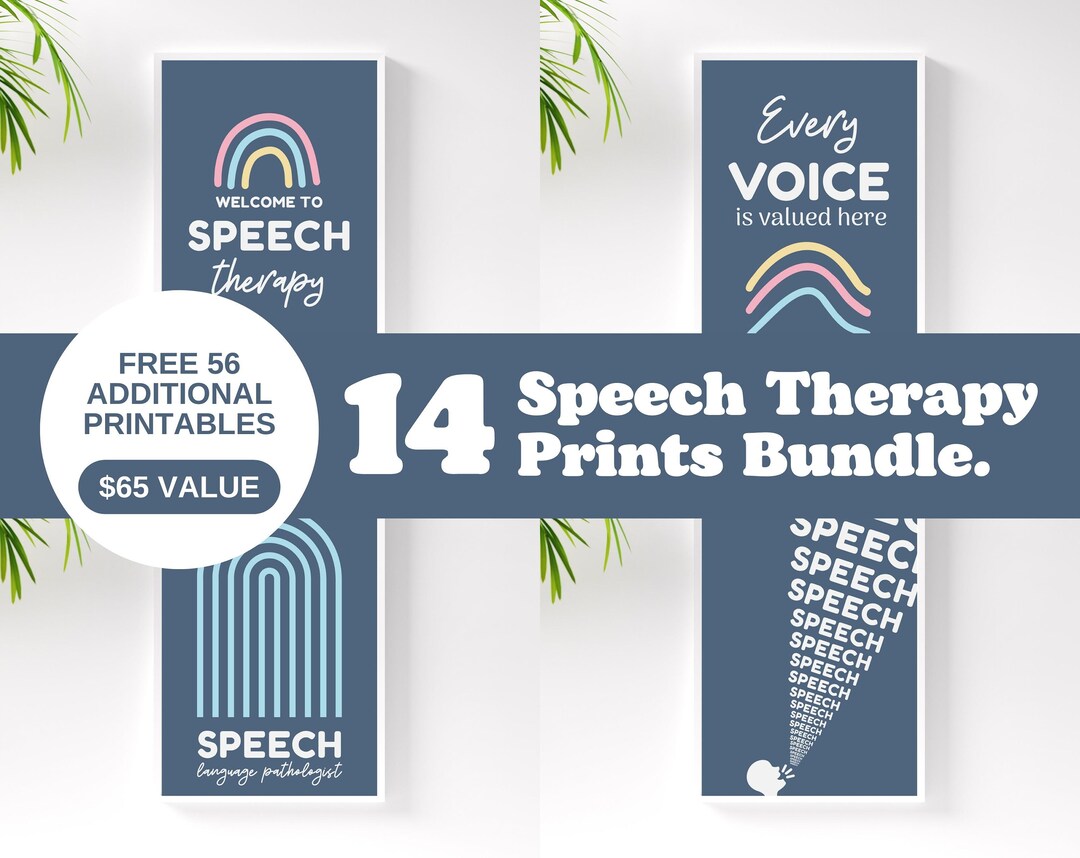 Set of 14 Speech Therapy Poster for Speech Therapy Decor - Etsy