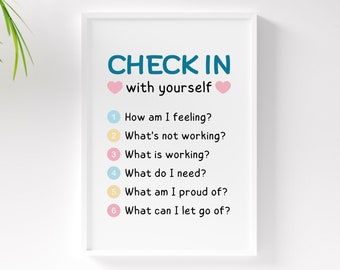 Check in With Yourself Poster - Etsy