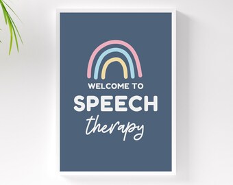 Welcome to Speech Therapy Sign Decor, Your Voice Matters Poster ...