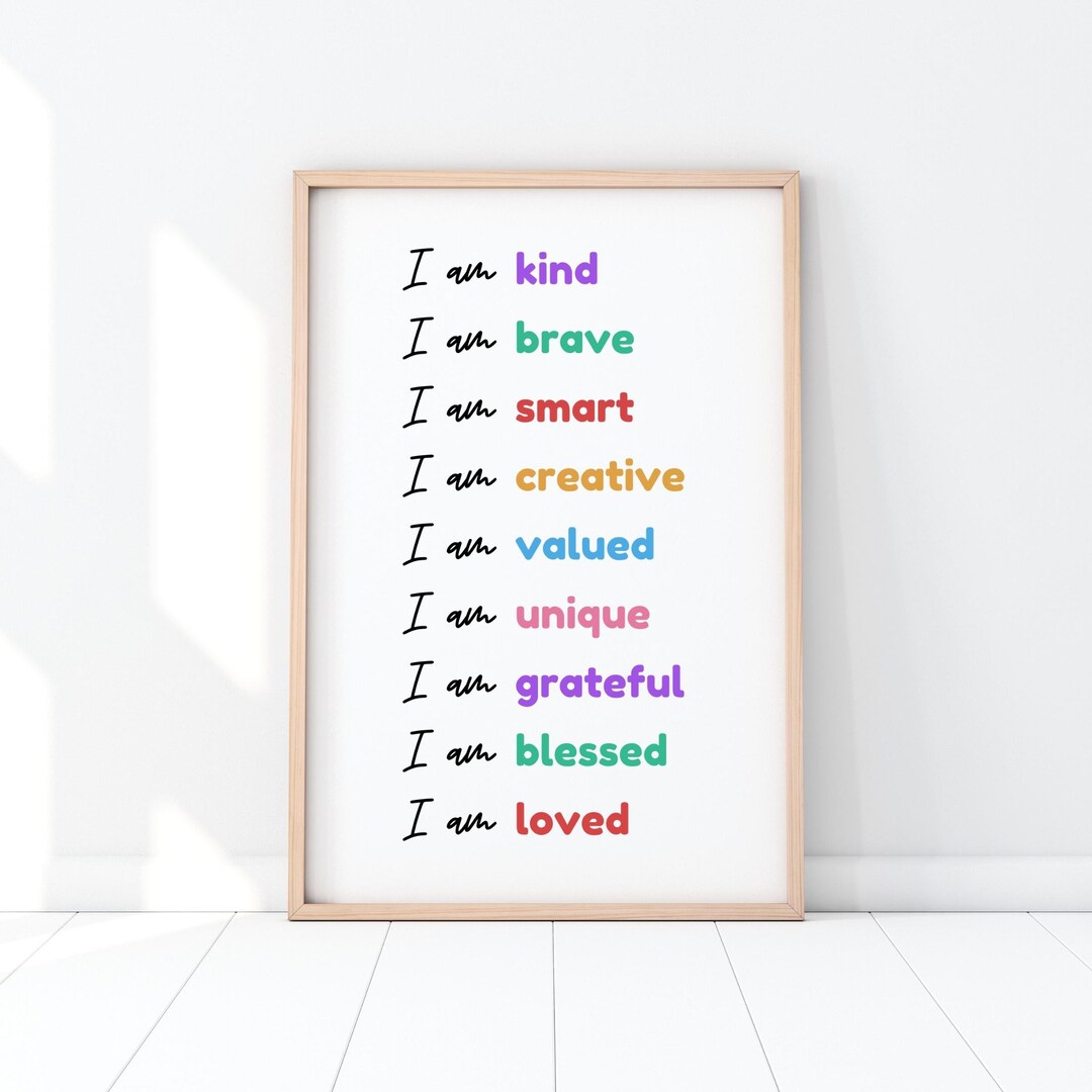 I Am Poster, Calming Corner Decor for Therapy Office Decor, Counseling ...
