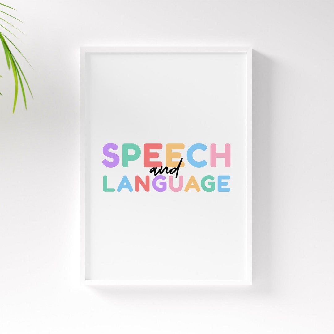 Speech Therapy Decor, Speech and Language Therapy Poster, Good for Kids ...