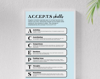 DBT Poster, Dialectical Thinking Poster for Therapy Office Decor ...