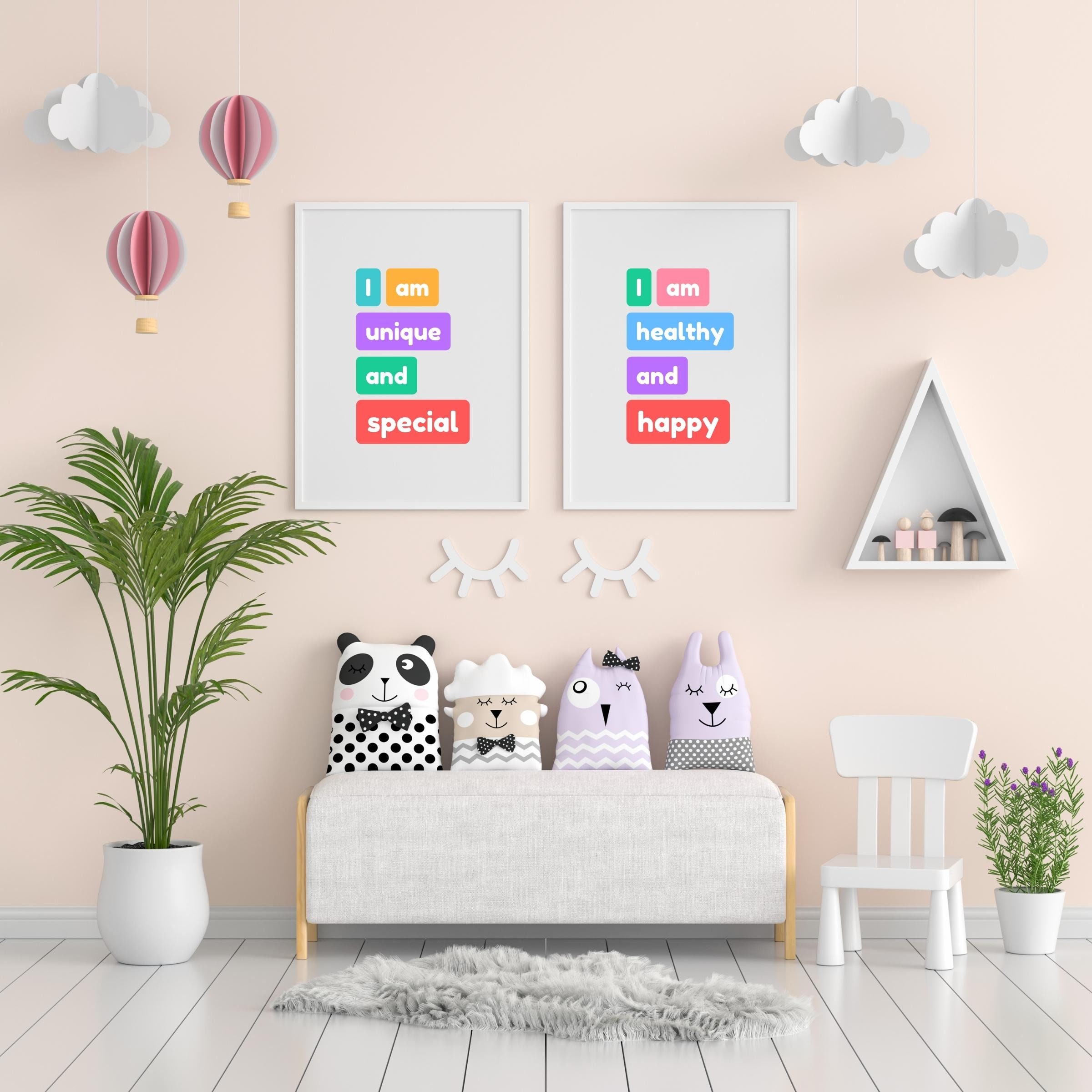 4 Kids Affirmation Wall Art Bundle Positive Affirmation for - Etsy