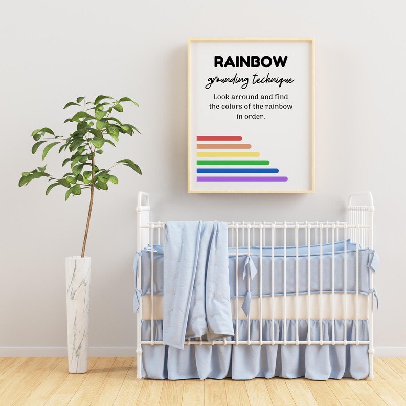 Calm Down Rainbow Grounding Technique Poster for Educational - Etsy Calm Down Rainbow Grounding Technique Poster for Educational - Etsy