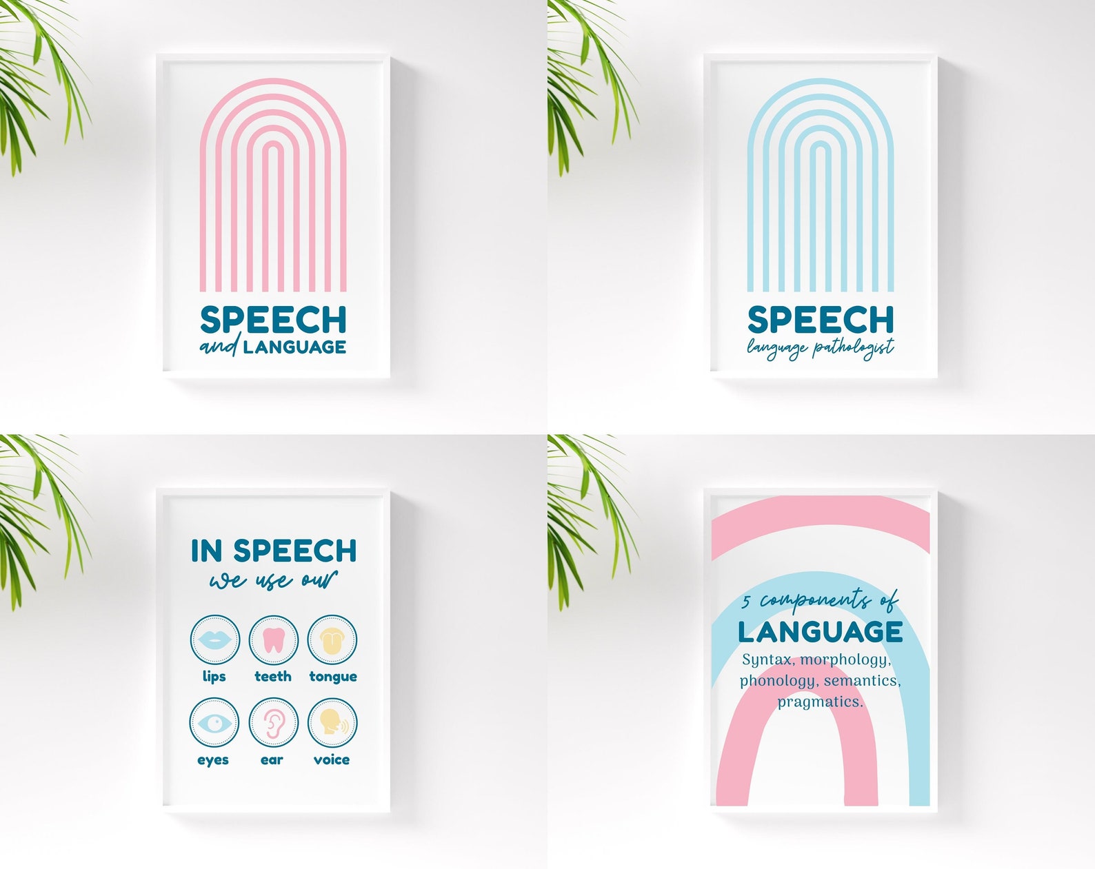 Set of 14 Speech Therapy Poster for Speech Therapy Counseling - Etsy