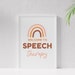 Welcome to Speech Therapy Poster Boho for Speech Therapy - Etsy