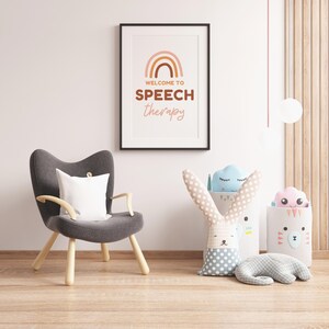 Welcome to Speech Therapy Poster Boho for Speech Therapy - Etsy