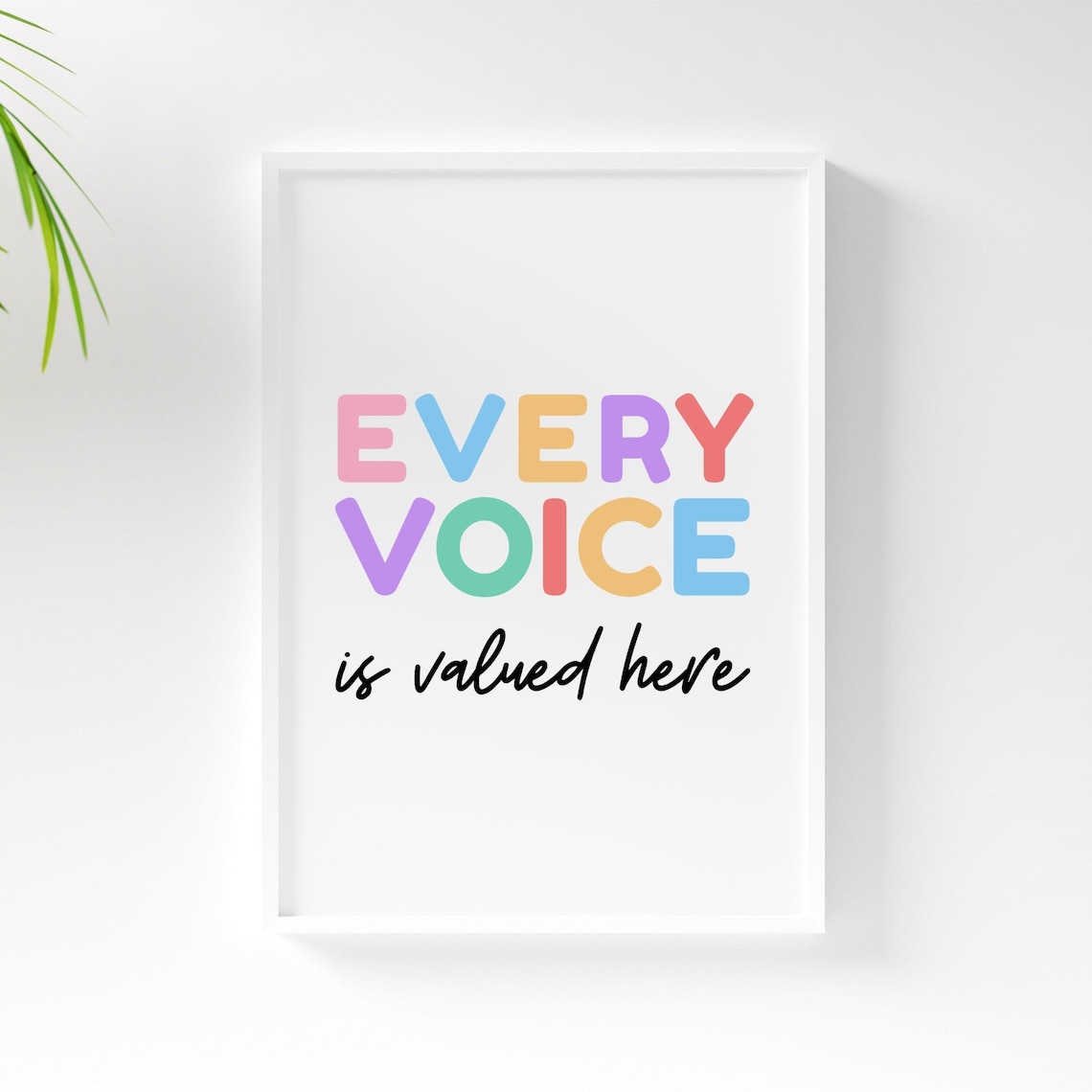 Speech Therapy Decor, Every Voice is Valued Here Speech Therapy Poster ...