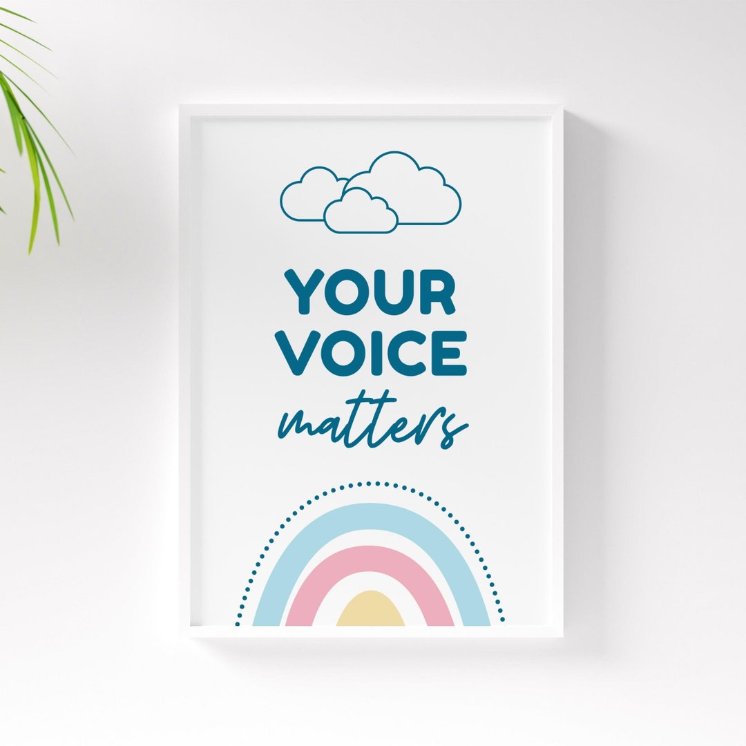 Your Voice Matters Poster for Speech Therapy Decor, Therapy Office ...