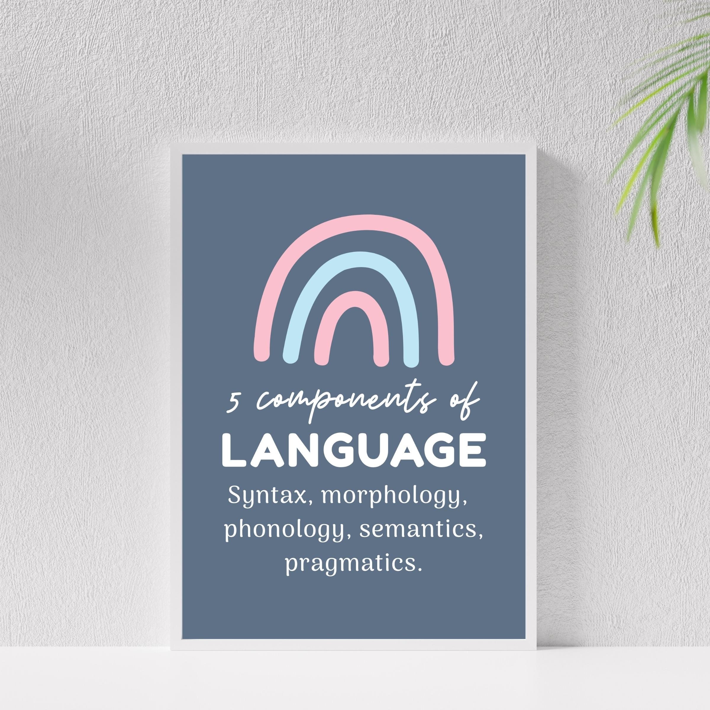 5 Components of Language Poster for Speech Therapy Room Decor - Etsy Canada