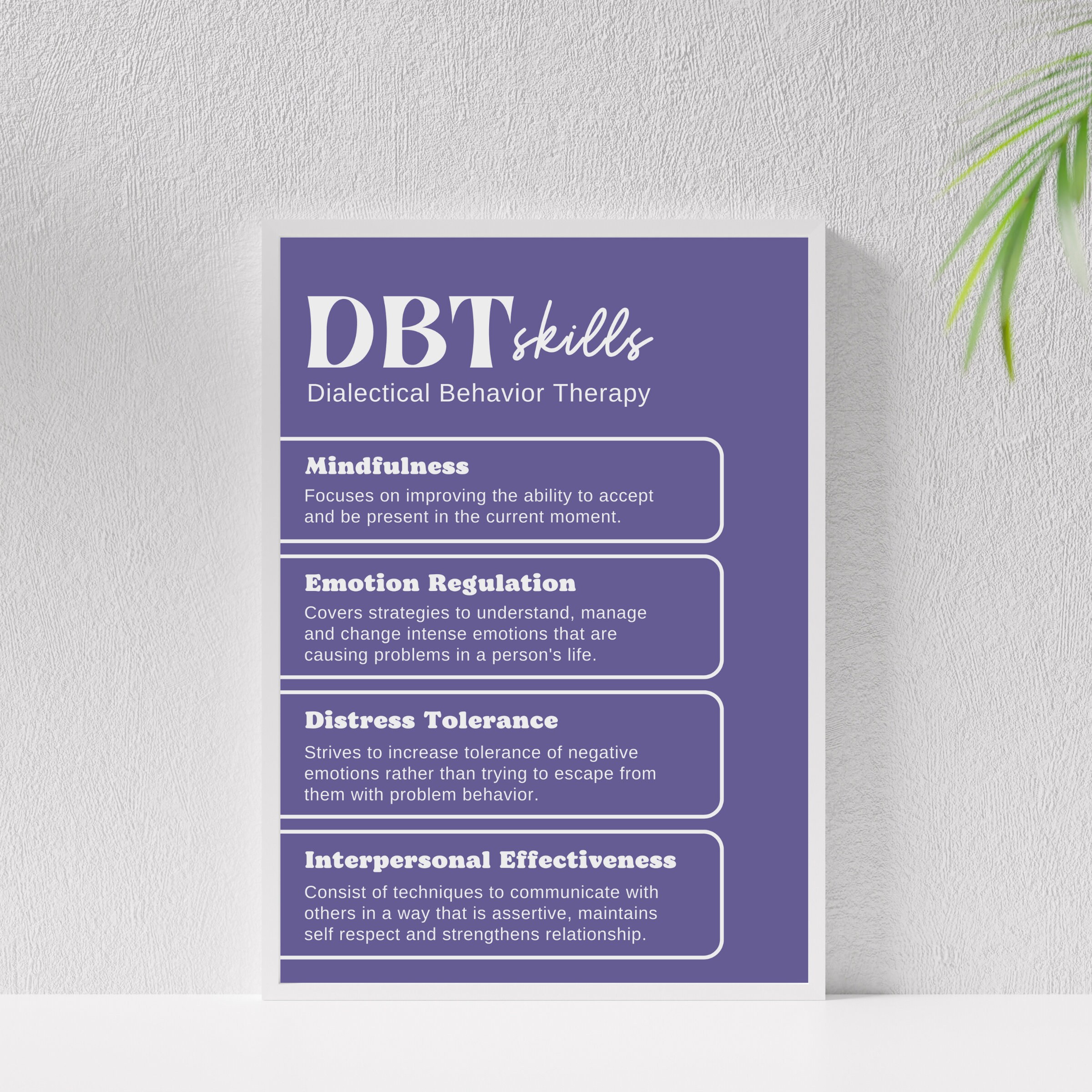 DBT Poster DBT Skills Poster for Therapy Office Decor - Etsy Singapore