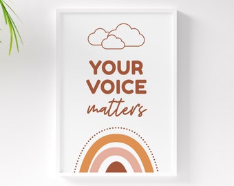 Welcome to Speech Therapy Sign Decor, Your Voice Matters Poster ...
