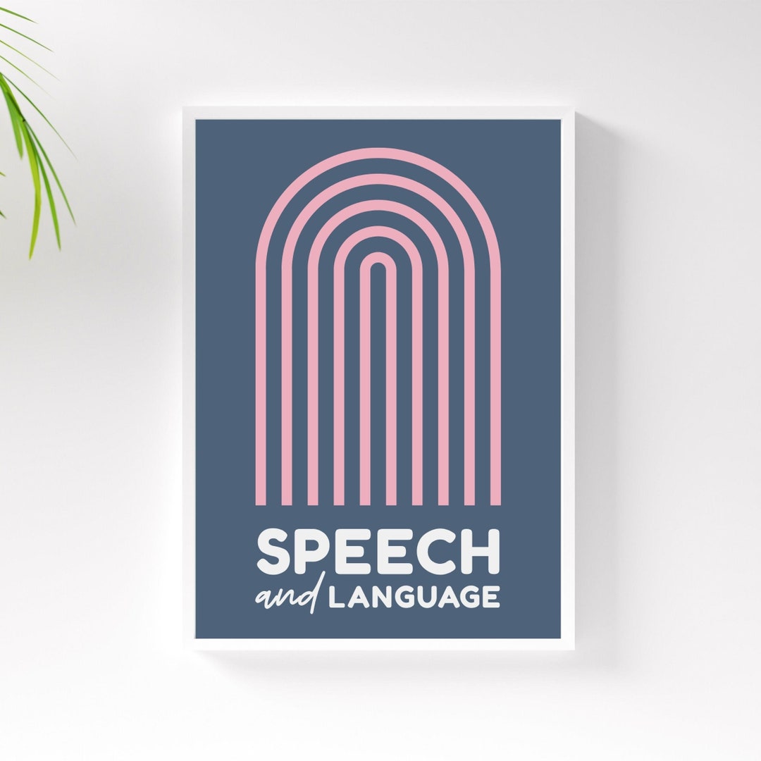 Speech and Language Poster for Speech Therapy Decor - Etsy