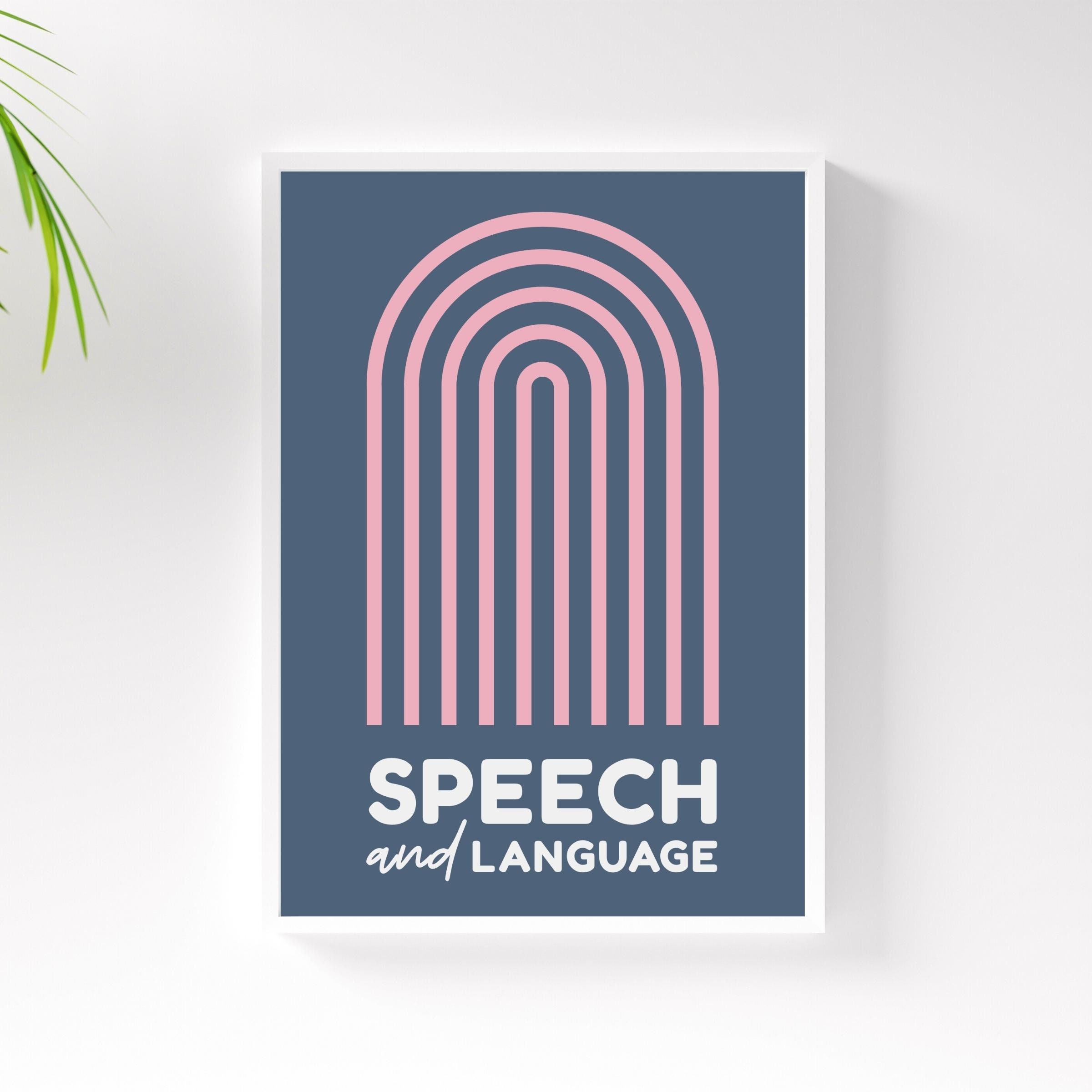 Speech and Language Poster for Speech Therapy Decor - Etsy