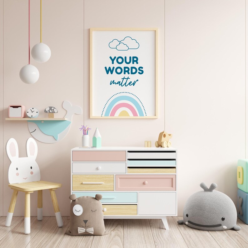 Your Words Matter Poster for Speech Therapy Room Decor, Therapy Office ...