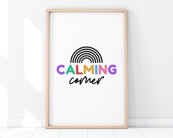 Set of 30 Boho Calm Down Corner Posters Sign Kit Calming Decor Print ...