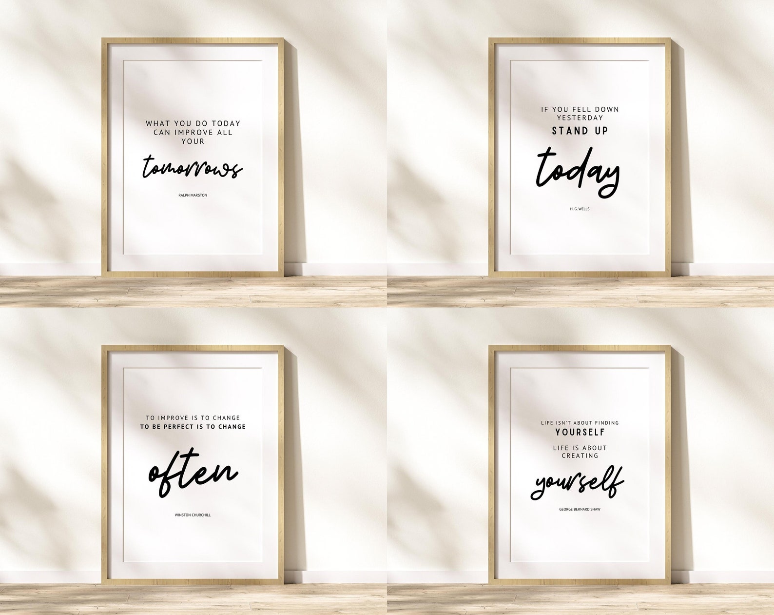 20 Motivational Quote Posters, Motivational Wall Art, Perfect for All ...