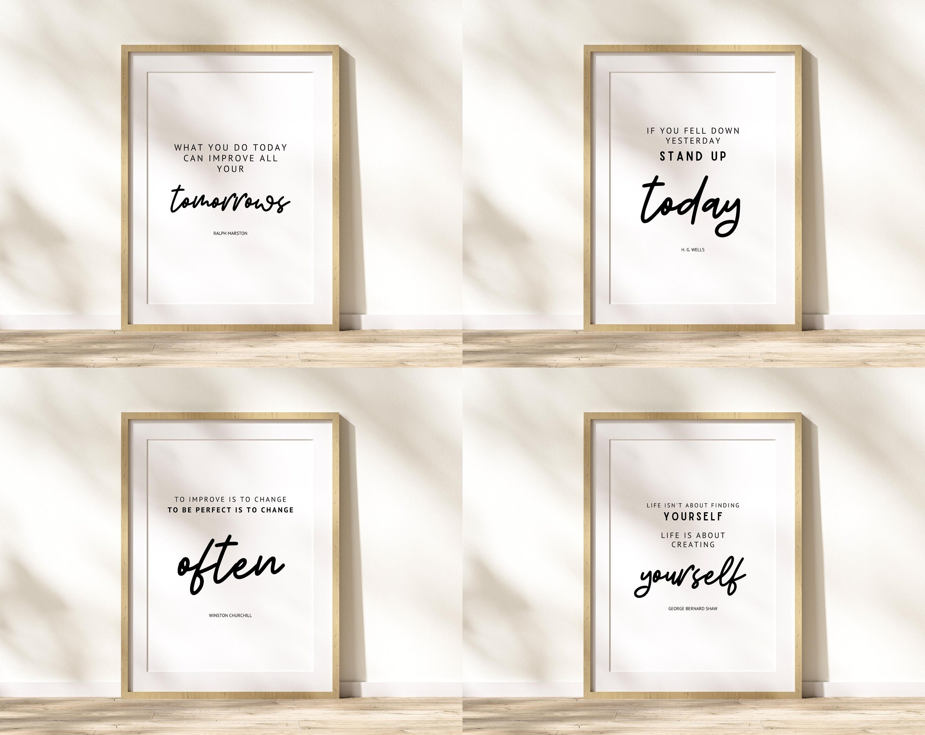 20 Motivational Quote Posters, Motivational Wall Art, Perfect for All ...