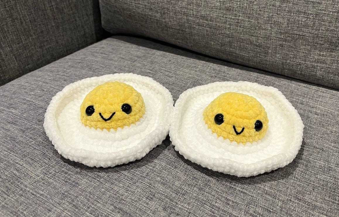 Crochet Fried Egg, Crochet Egg, Amigurumi Egg, Plush Egg - Etsy